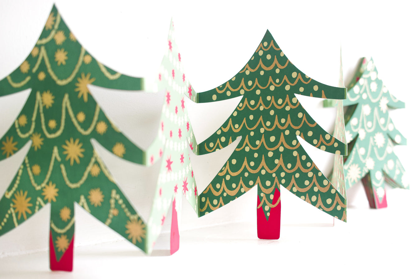 Christmas Trees Concertina Garland – East End Press