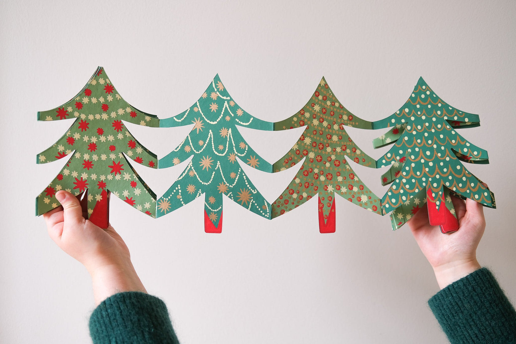Christmas Trees Concertina Garland – East End Press