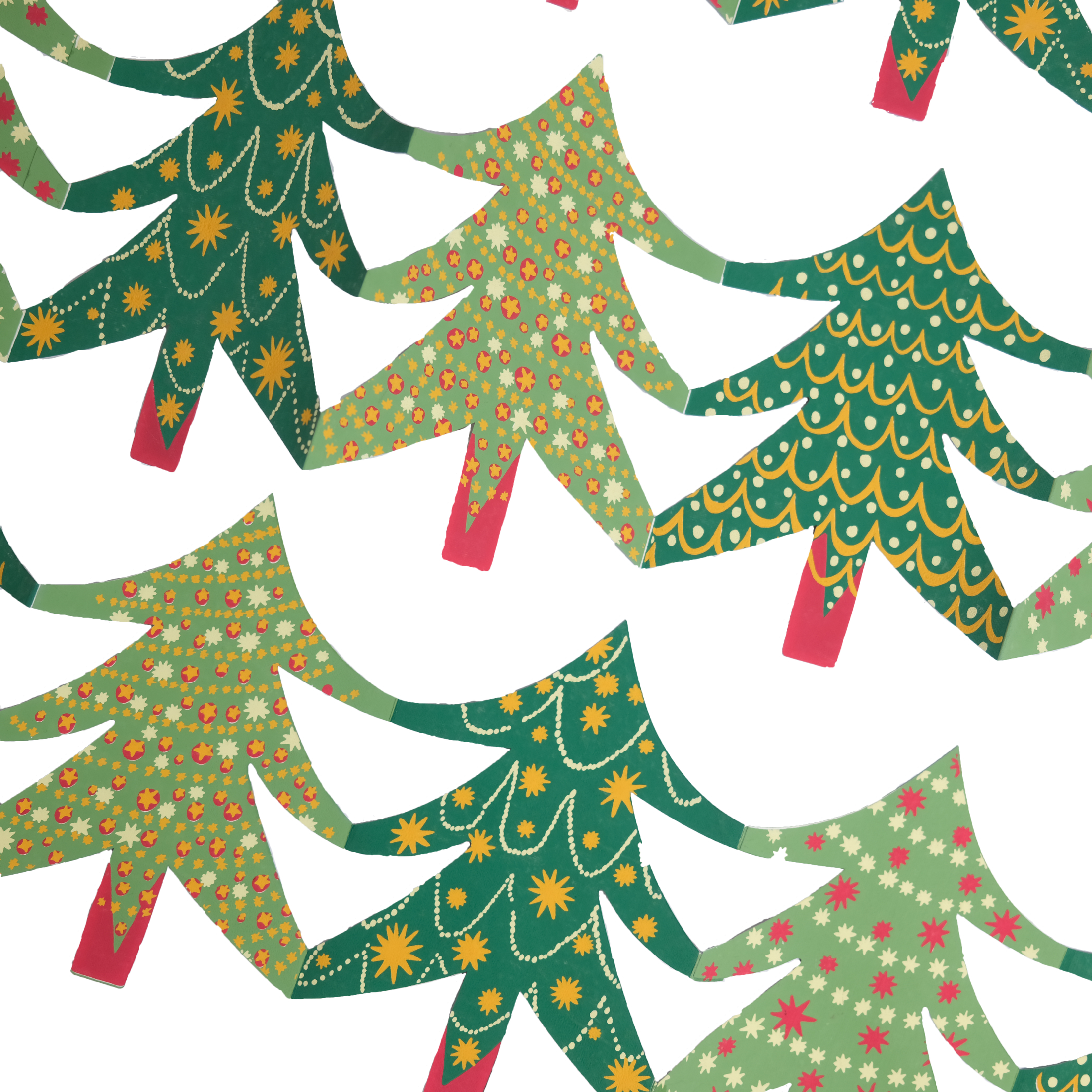 Christmas Trees Concertina Garland – East End Press