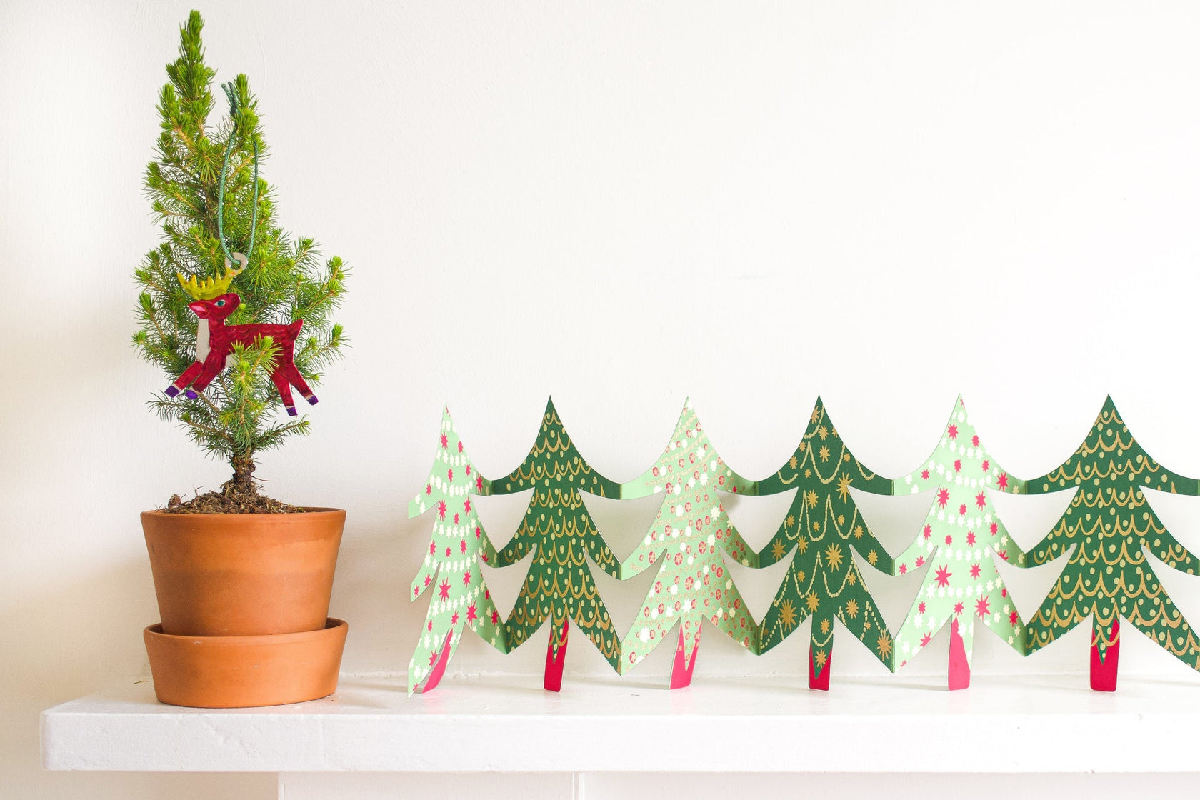 Christmas Trees Concertina Garland – East End Press